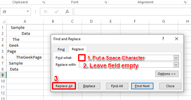 How To Remove Unwanted Spaces From An Excel Document