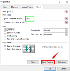 How to Repeat Top Row Headings on every page While Printing in an Excel ...
