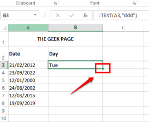 How to Extract Day Values from Date Values in Microsoft Excel