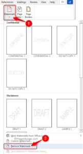 How to Add / Remove Watermark from Word Documents