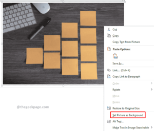 How to Set Image as Background on OneNote