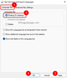 How to Show / Hide the Language Bar in Windows 11
