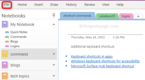 How To Rearrange OneNote Sections And Page Panels