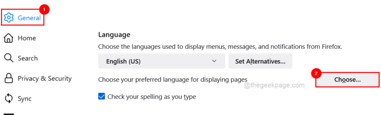 How to Change Mozilla Firefox Browser's Language