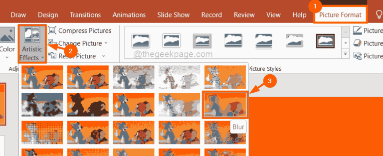 How to Blur Part of an Image in the PowerPoint app
