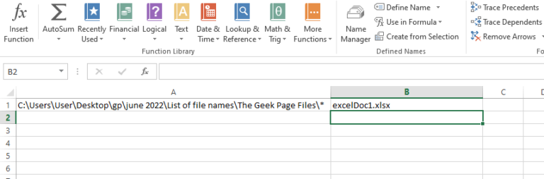 How to Get the List of File Names Inside a Folder in Excel