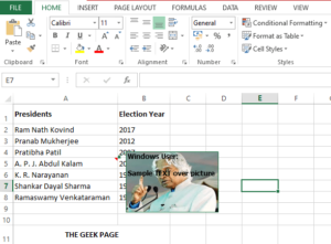 How to Insert Picture Inside Comment Box in Microsoft Excel