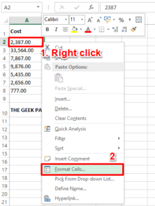 How to Remove Commas from Number Values and Text Values in Excel