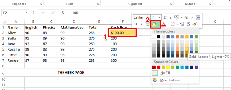 How to Format a Cell and Apply the Same Formatting to Other Cells in MS ...