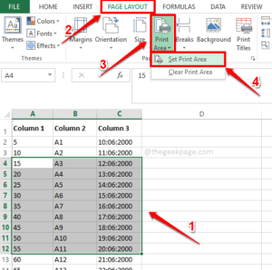 How to Print Only a Specific Part of your Excel Document