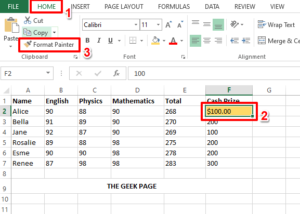 How to Format a Cell and Apply the Same Formatting to Other Cells in MS Excel