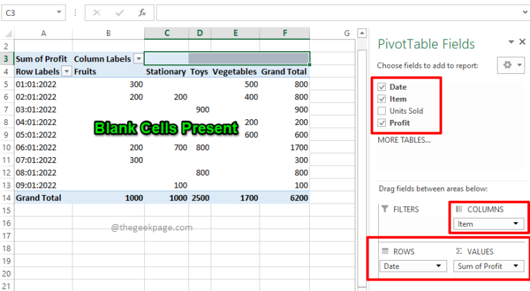 How to Replace Blank Cells in Excel Pivot Table with Zeroes