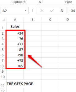 How to Display a Plus Sign (+) Before Positive Numbers in Excel