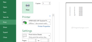 How to Print Only a Specific Part of your Excel Document