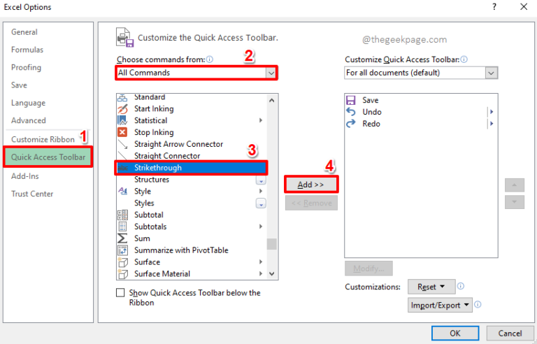 How to Add Strikethrough Formatting in Excel