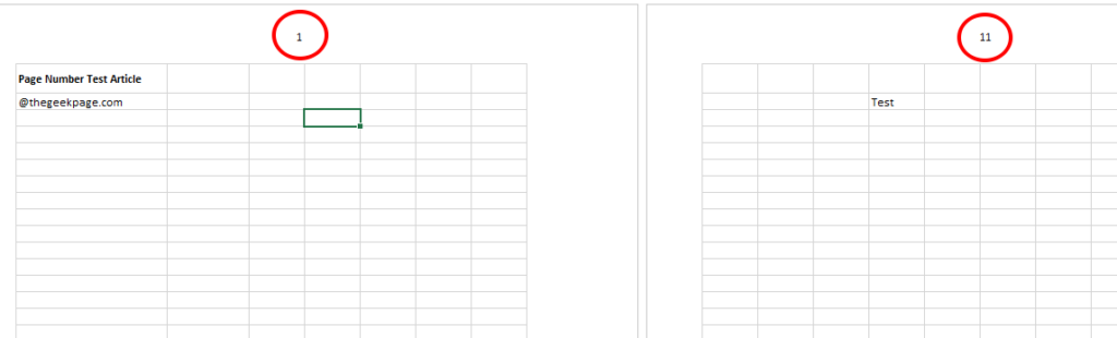 How to Insert Page Numbers as Header / Footer in Excel