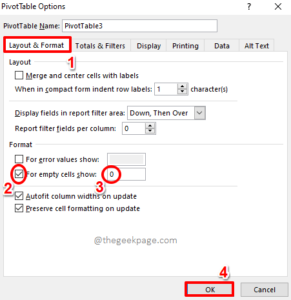 How to Replace Blank Cells in Excel Pivot Table with Zeroes