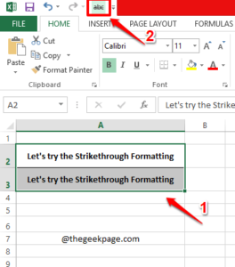 How to Add Strikethrough Formatting in Excel