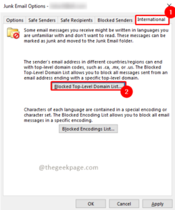 How to edit Junk Mail Options in Outlook