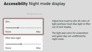 How to use night mode in Xbox Series X / S