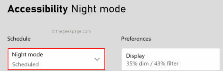 How to use night mode in Xbox Series X / S