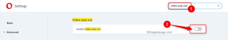 How to Disable Video Pop Out Feature in Opera
