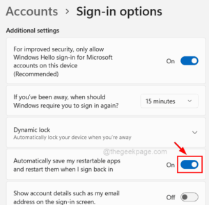 How to Stop Windows 11 from Reopening Apps or Folders on Restart