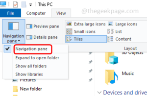 How To Hide And Unhide Navigation Pane In File Explorer On Windows 10