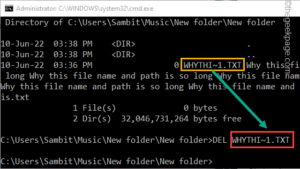 Source Path Too Long while deleting files issue Fix