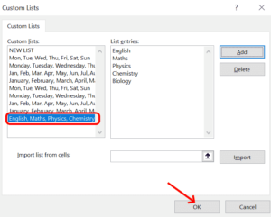 How to create custom lists in Excel Step by Step