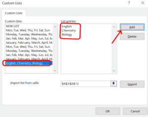 How to create custom lists in Excel Step by Step