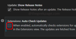 How To Enable / Disable VS Code Auto Updates
