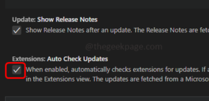 How To Enable / Disable VS Code Auto Updates