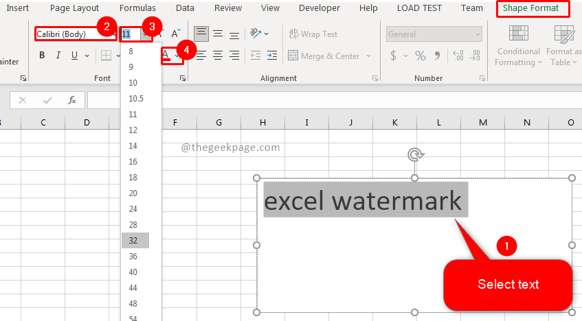 How to insert Watermark in Microsoft Excel