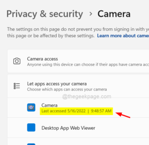 How to Check which App is currently using your Webcam in Windows 11 / 10