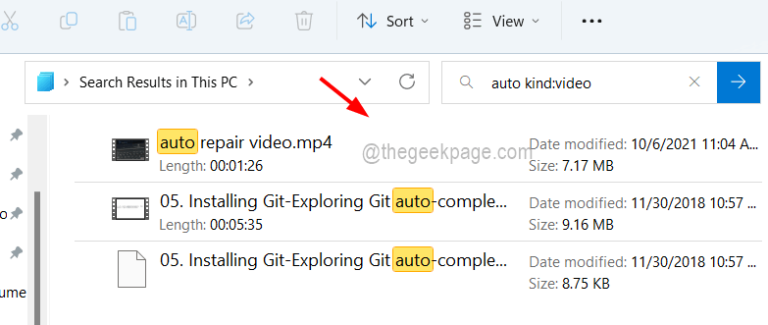 How to Search and Get only Video Files in File Explorer of Windows 11 / 10