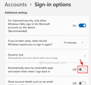 How to Stop Windows 11 from Reopening Apps or Folders on Restart