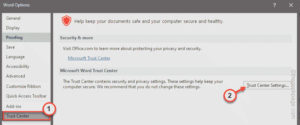 Microsoft Office has identified a potential security concern issue Fix