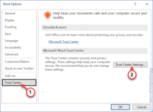 Microsoft Office has identified a potential security concern issue Fix
