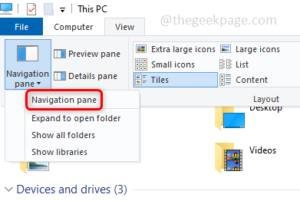 How To Hide And Unhide Navigation Pane In File Explorer On Windows 10