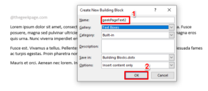 How to Insert Whole Paragraphs or Text Snippets Using Shortcuts in Word