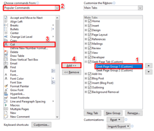 How to Create Your Own Custom Tab in Microsoft Word Ribbon
