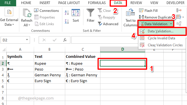 How To Create A Dropdown List With Symbols In Excel
