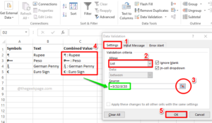How to Create a Dropdown List with Symbols in Excel