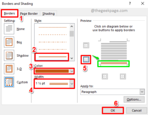 How to Insert Inbuilt and Customized Horizontal Lines to Word Documents