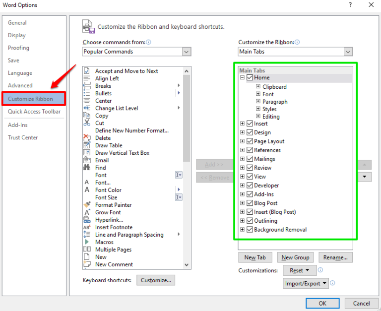How to Create Your Own Custom Tab in Microsoft Word Ribbon