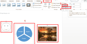 How to Group Different Graphics Elements Into One Object in Word