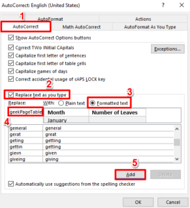 How to Insert Customized Tables Using Shortcuts in Microsoft Word