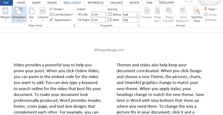 How to Divide a Page into Multiple Columns in MS Word