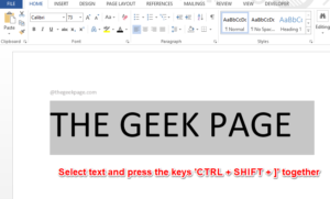 How to Make the Font Size Bigger than 72 Points in Microsoft Word